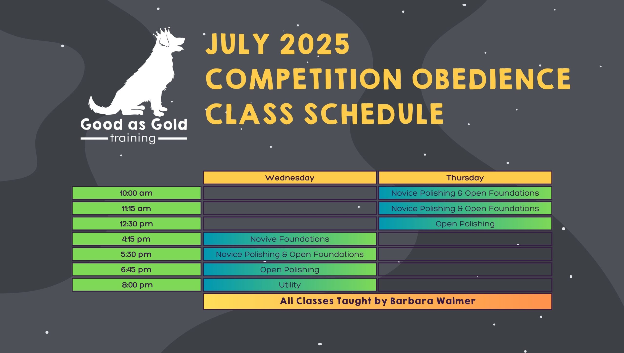 Competition Obedience - Good as Gold